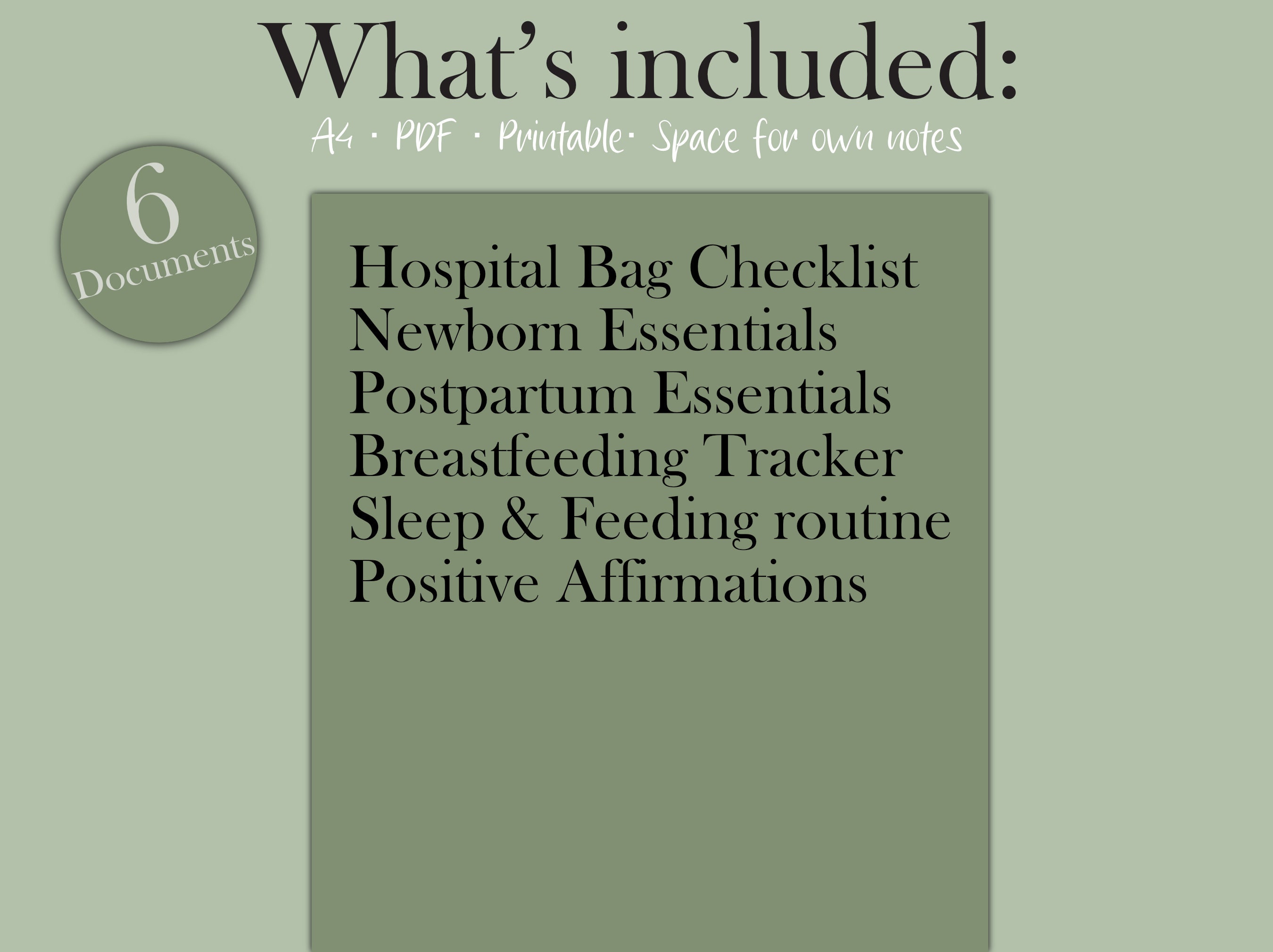Ultimate Printable Checklists for New Moms – Baby Essentials, Hospital ...
