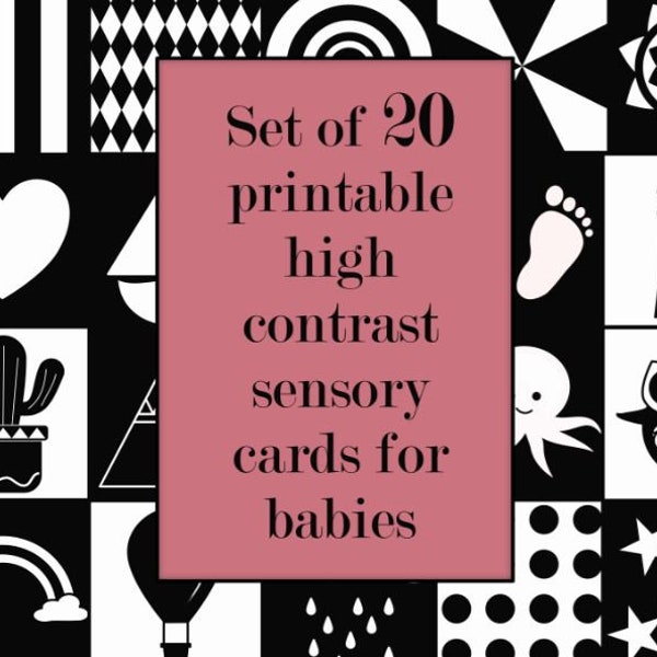 Baby Contrast Cards - Etsy