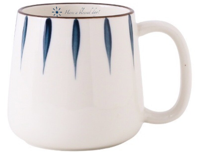 Have a Blessed Day-coffee Mug Japanese Style Hand Painted - Etsy