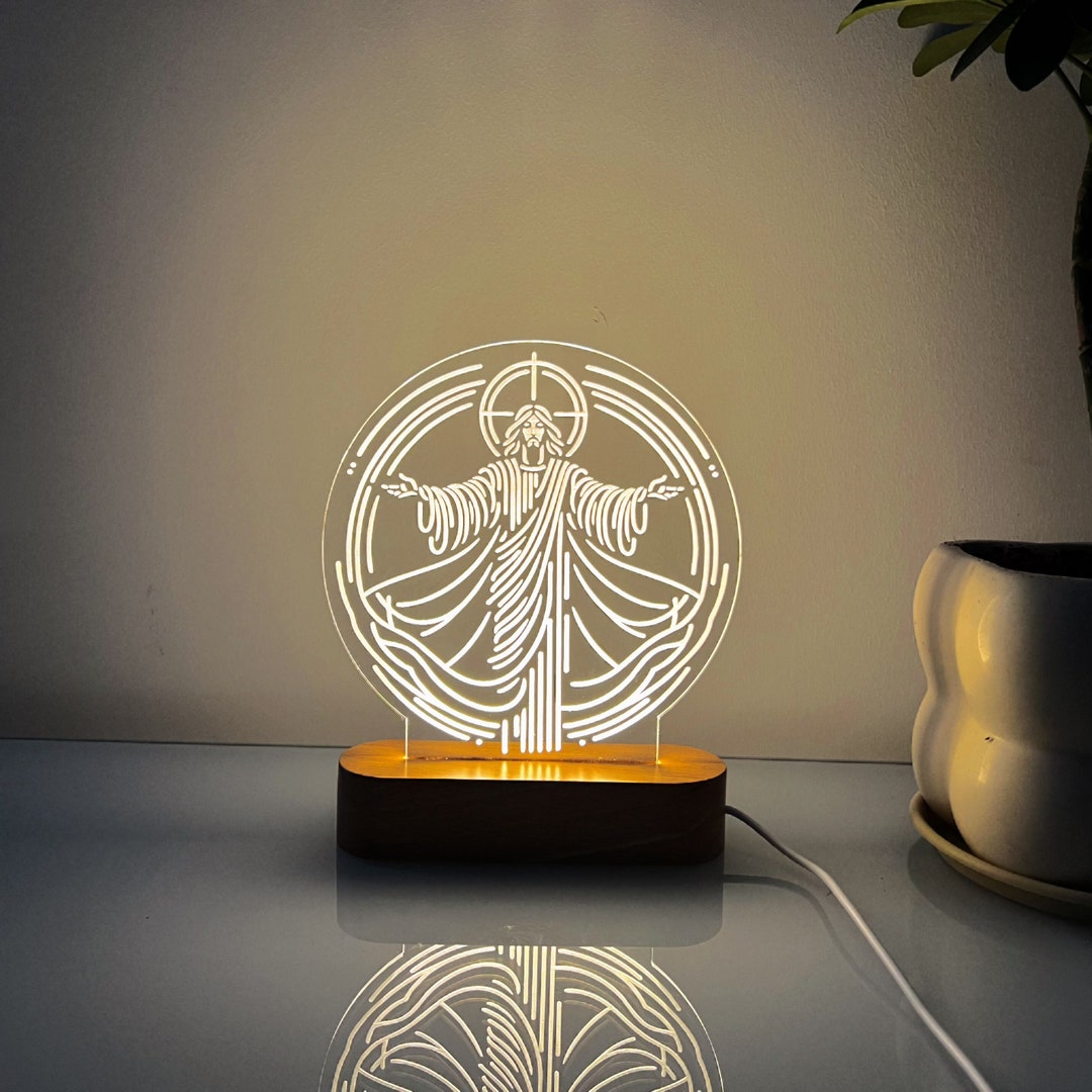 Jesus's Glowing Light-personalized LED Light-first Communion-custom ...