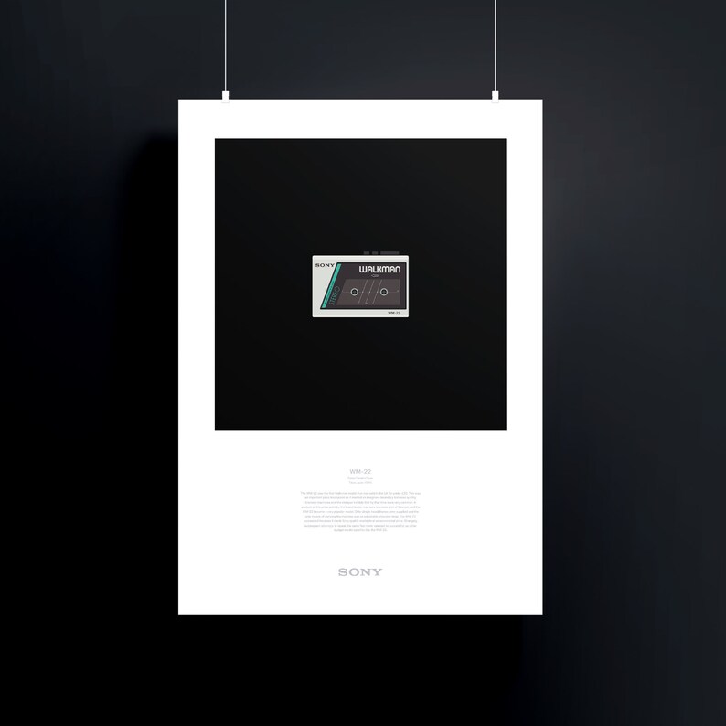 Art Poster Sony WM-22 (1984) - Vintage Artwork Poster Print - Etsy UK