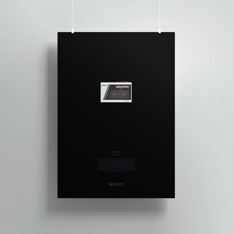 Art Poster Sony WM-22 (1984) - Vintage Artwork Poster Print - Etsy UK