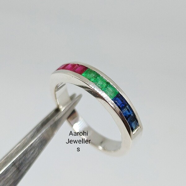 Ruby Emerald Ring - Etsy