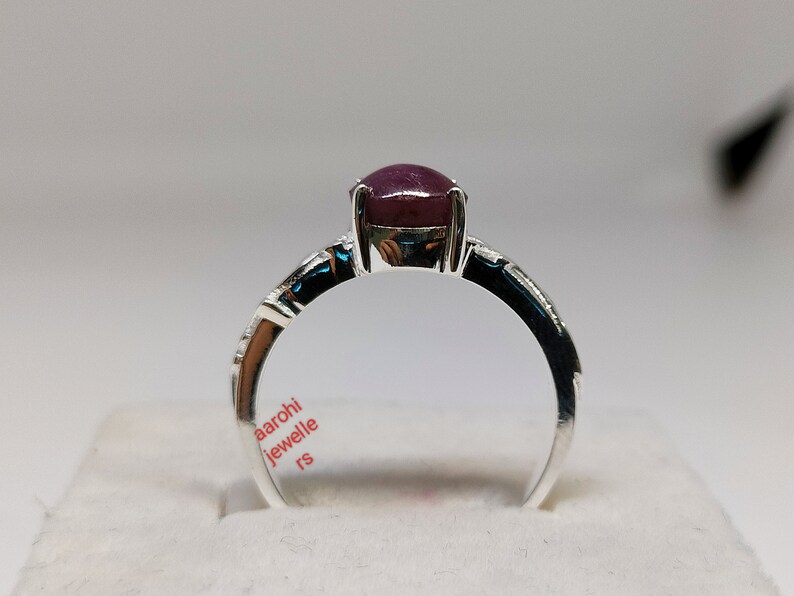 Minimalist Star Ruby Ring: July Birthstone, 925 Sterling Silver - Etsy