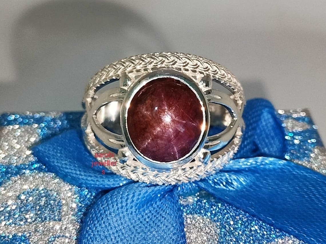 Vintage Natural Star Ruby Men's Ring Men Ruby Star - Etsy