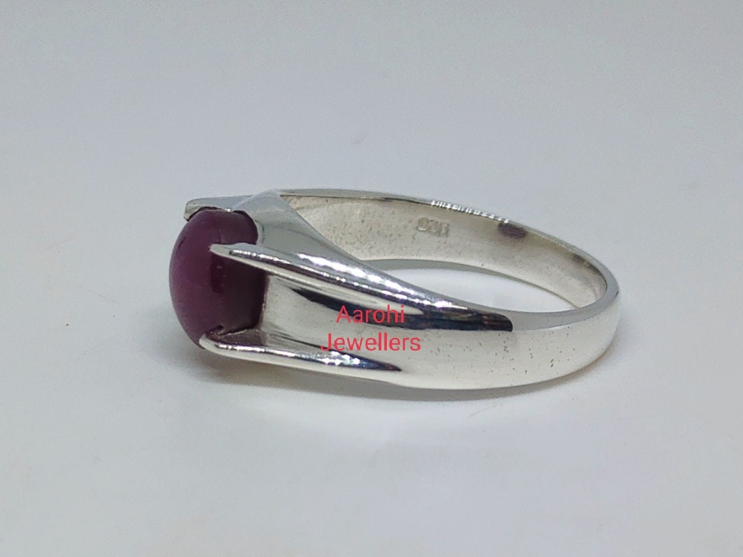 Natural Star Ruby Ring Men's Ring Handmade Ring925 - Etsy