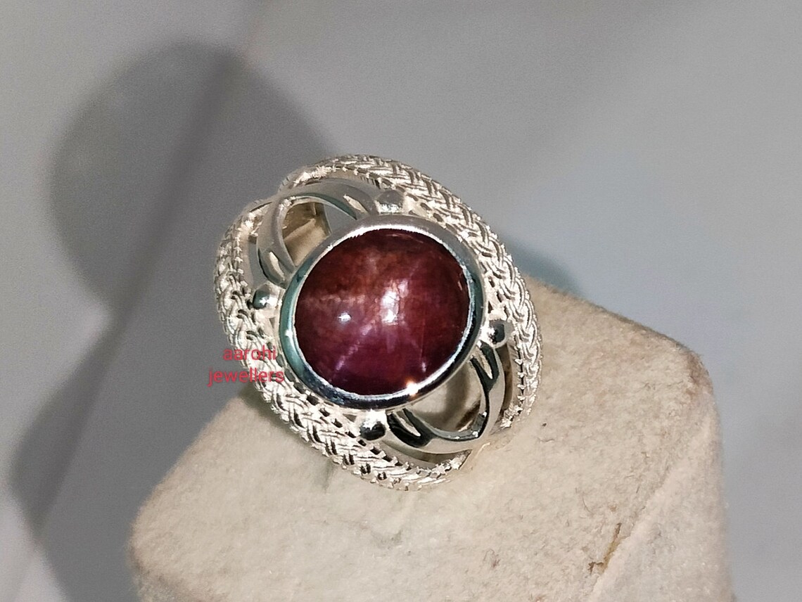 Vintage Natural Star Ruby Men's Ring Men Ruby Star - Etsy
