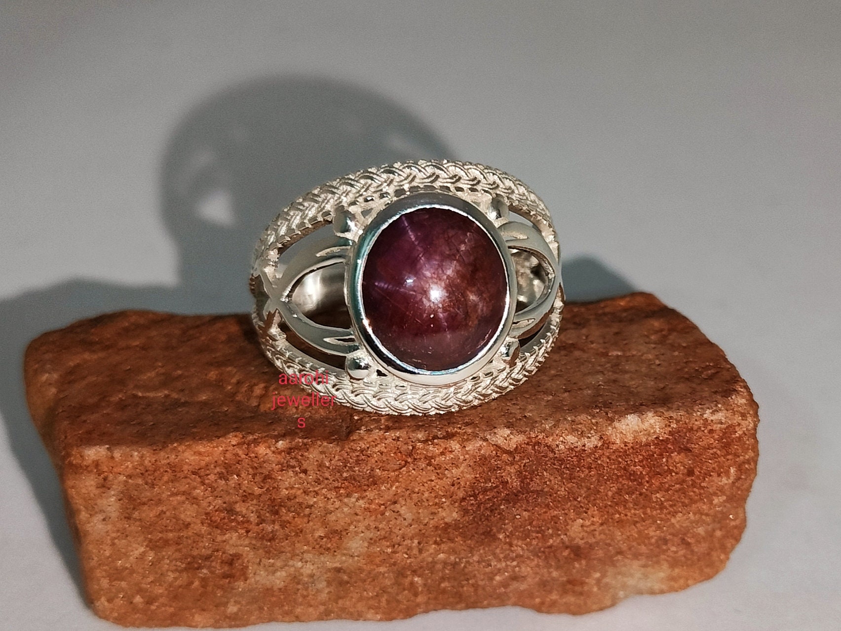 Vintage Natural Star Ruby Men's Ring Men Ruby Star - Etsy