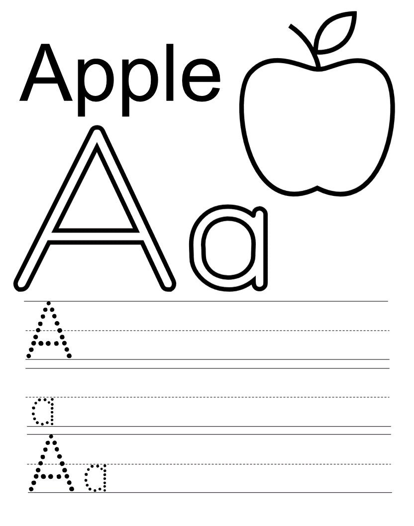Practice Sheets For Writing Abcs For Preschool Old English