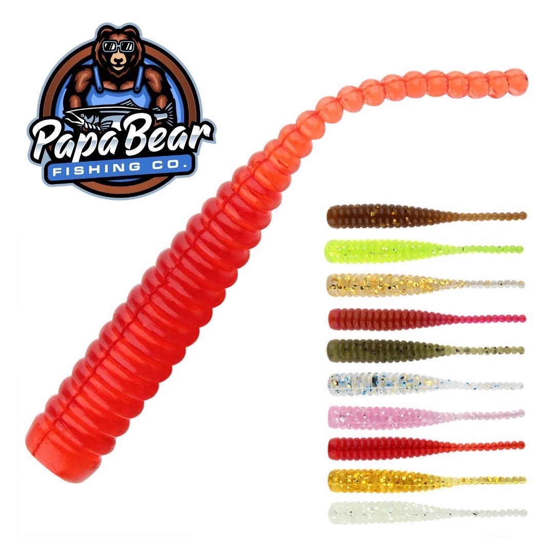 Micro Ultralight Finesse 1.5 Crappie Panfish Trout Soft Plastic Bait 10 ...