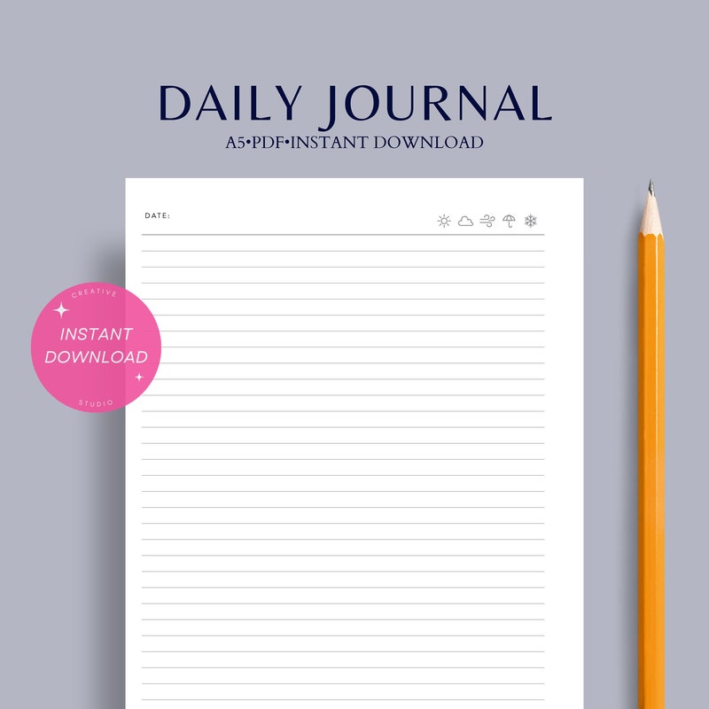 Printable Diary Pages Lined - Etsy