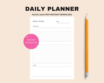 Daily Routine Planner A4&US Letter Undated Printable Insert Habit ...