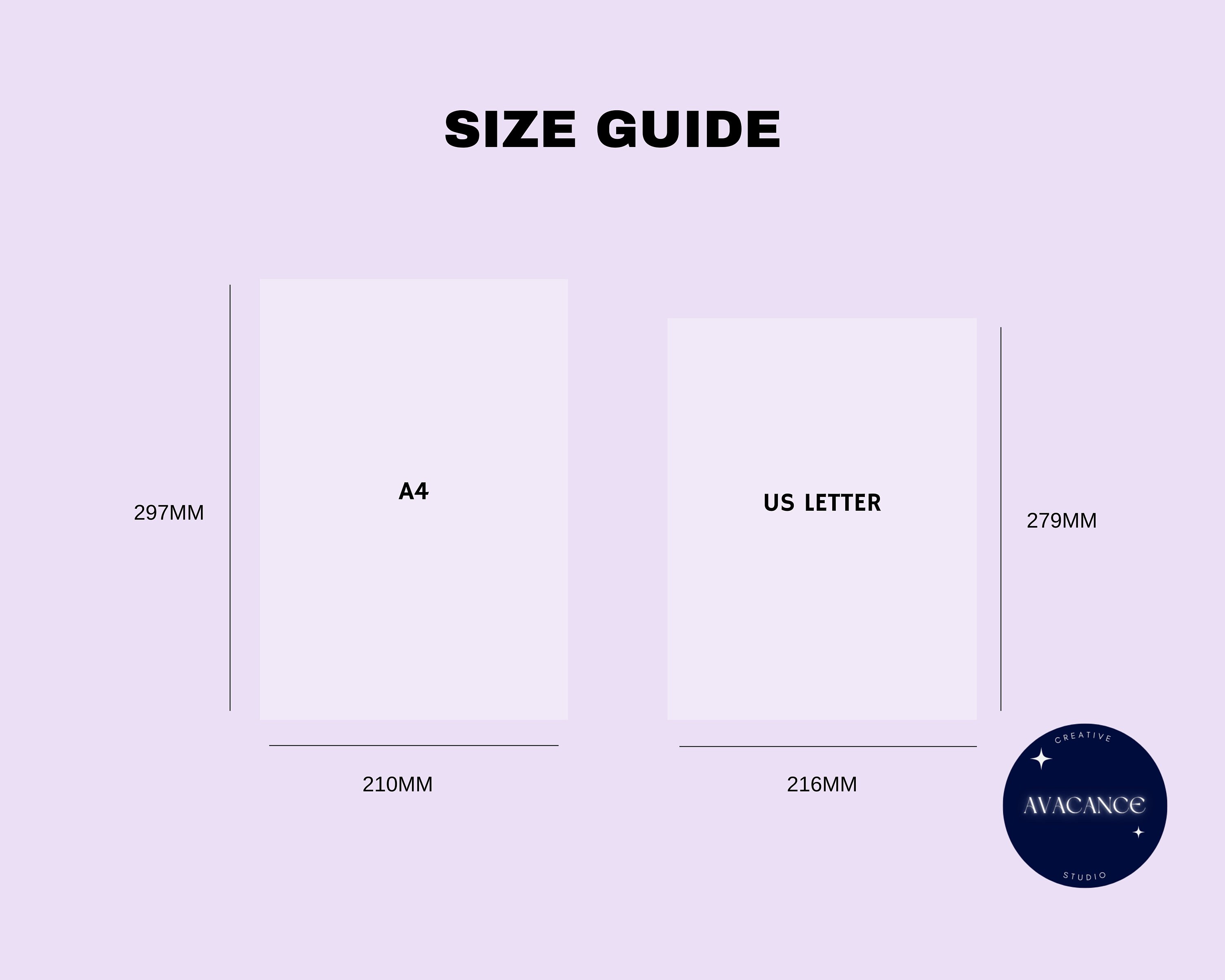 Notes Paper Set | A4&US Letter Printable Pages Pdf | Blank Line, Grid ...
