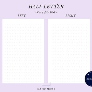 Notes Paper Set | Half Letter Printable Pages Pdf | Blank Line, Grid ...