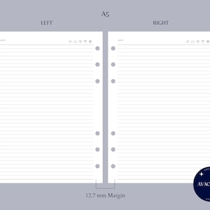 Daily Journal | Undated A5 Printable Insert | Simple Layout Planner ...