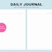 Daily Journal | Undated Half Letter Printable Insert | Simple Layout ...
