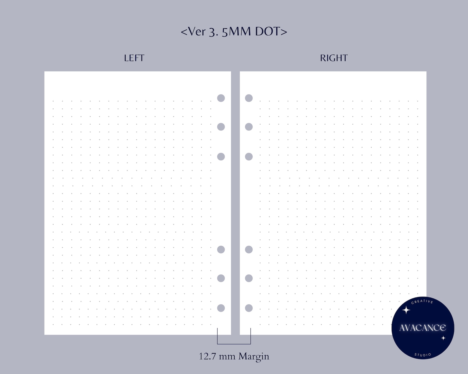 Notes Paper Set A5 Printable Insert Pdf Blank Line, Grid, Dot Layout ...