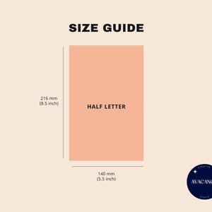 Daily Planner | Half Letter Printable Insert | Simple Layout Template ...