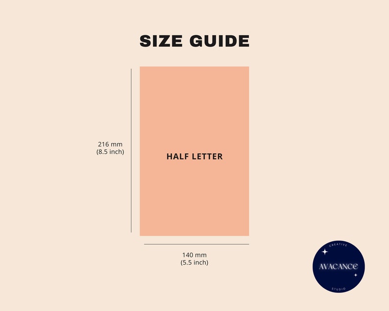Daily Planner | Half Letter Printable Insert | Simple Layout Template ...