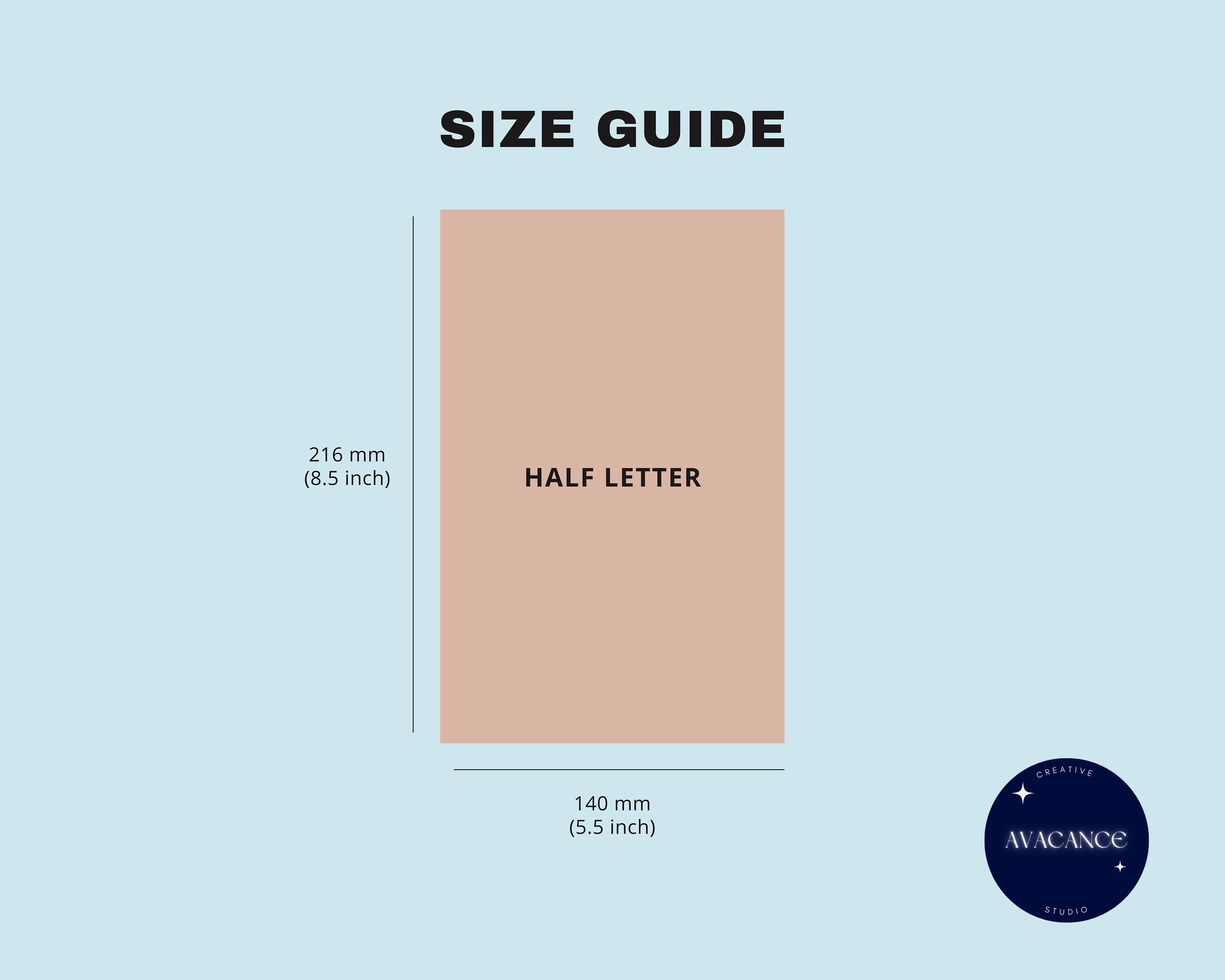 Daily Journal | Undated Half Letter Printable Insert | Simple Layout ...