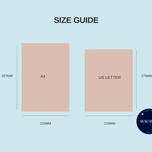 Daily Journal | Undated A4&US Letter Printable Insert | Simple Layout ...