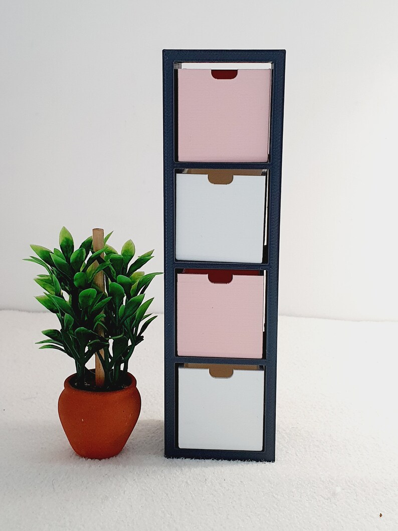 Dollhouse Modern Cube Storage Unit With Boxes, 1:12 Scale - Etsy UK