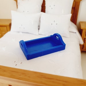 Dolls House Coloured Tray 1:12th Scale Tray, Miniature Tray, Choice of ...