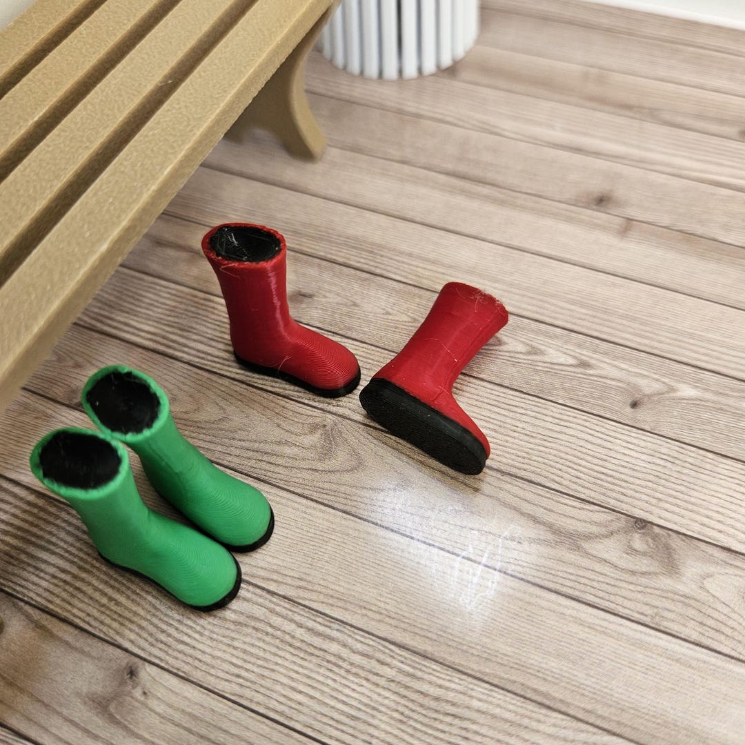 Dolls House Miniature Wellies: 12th Scale Rain Boots, Handmade - Etsy UK