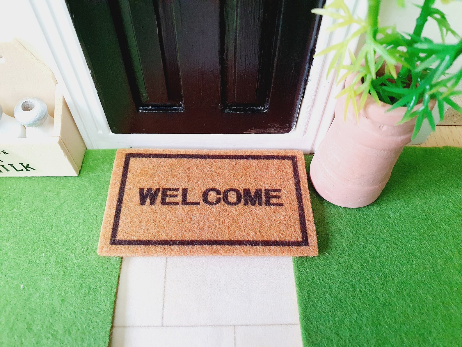 Dolls House Fabric Door Mat 1:12th Scale, Miniature Mat - Etsy