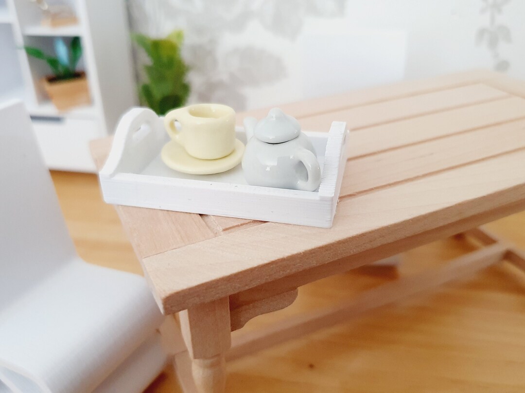 Dolls House Coloured Tray 1:12th Scale Tray, Miniature Tray, Choice of ...