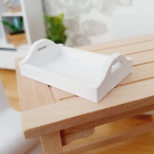 Dolls House Coloured Tray 1:12th Scale Tray, Miniature Tray, Choice of ...