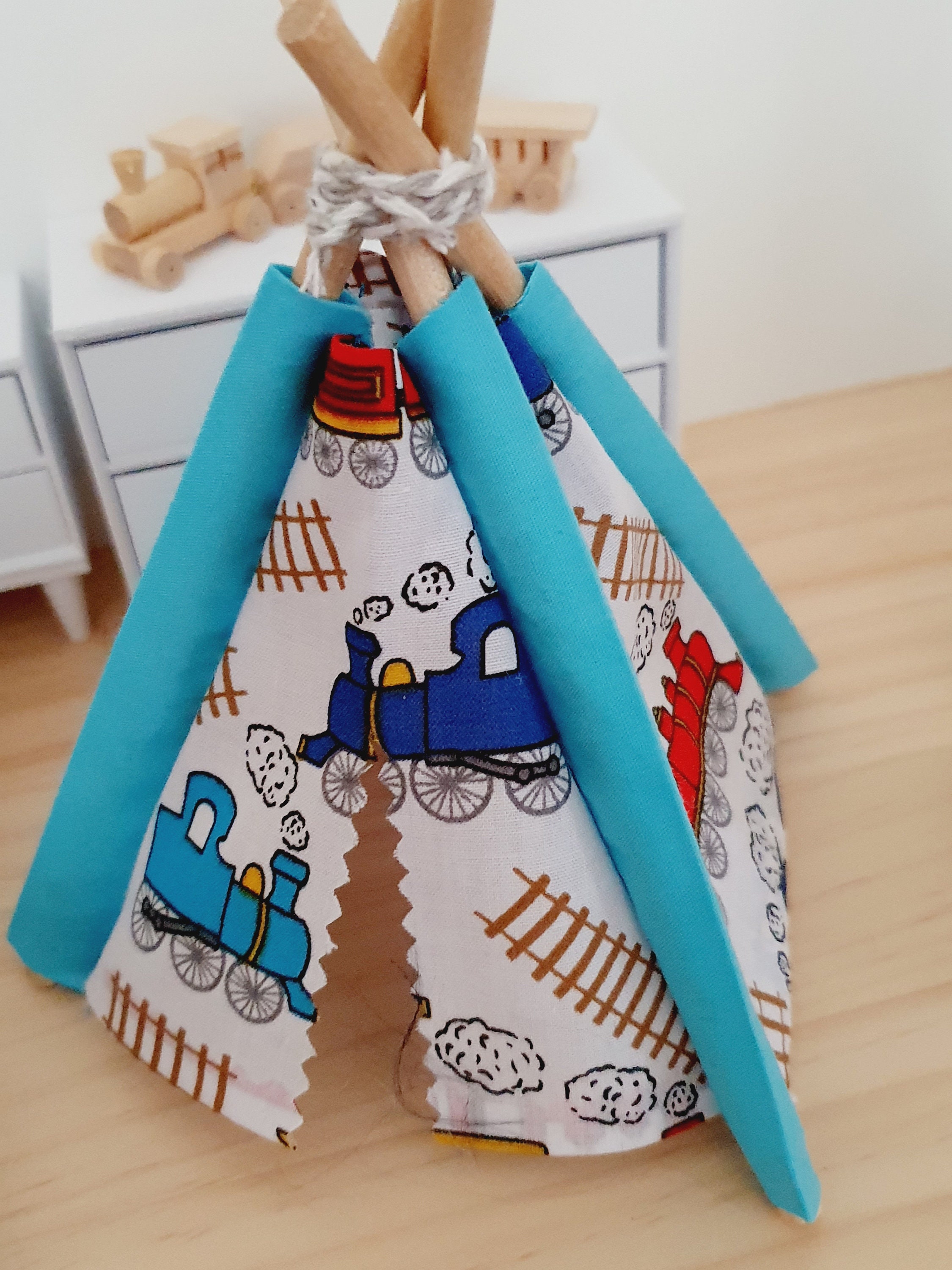 Dolls House Train Teepee Train Design Tipi 12th Scale | Etsy