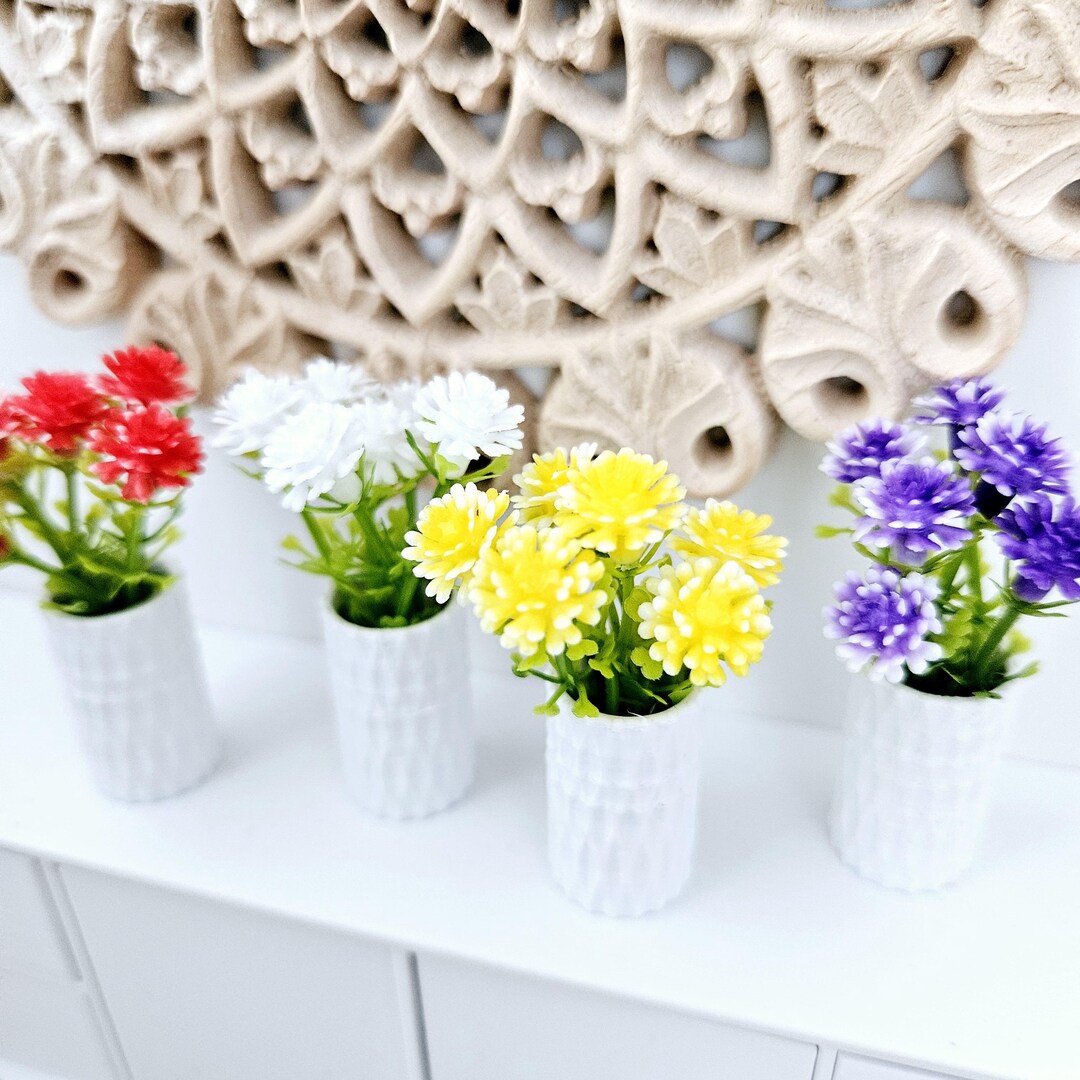 Dolls House Miniature Flowers: 12th Scale Colored Vase - Etsy