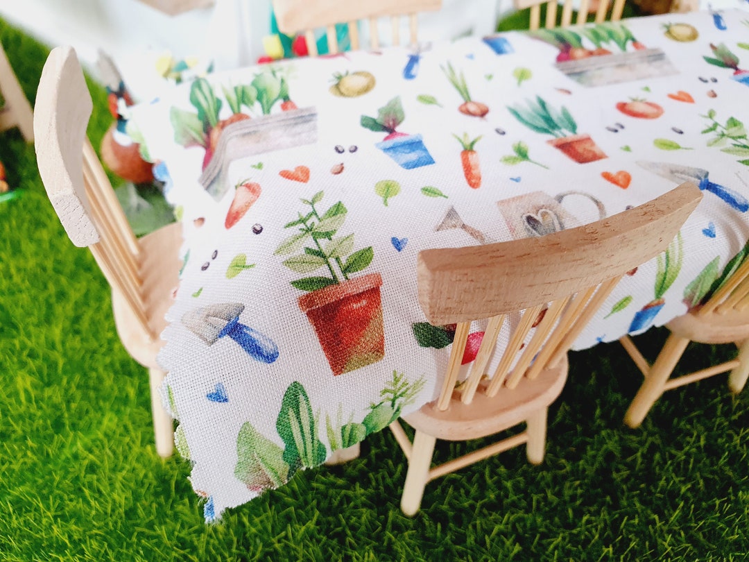 Dolls House Tablecloth, Miniature Tablecloth, Garden or Kitchen ...