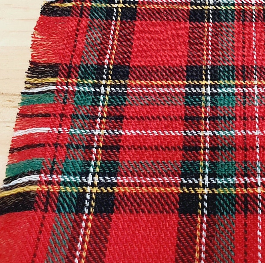 Dolls House Red Tartan Rug 1:12th Scale Miniature Rug - Etsy