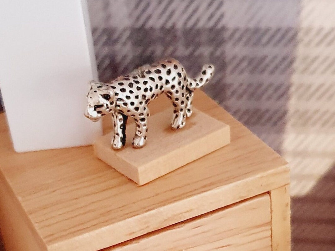 Leopard Ornament Dolls House 1:12th Scale Leopard Miniature Ornament - Etsy