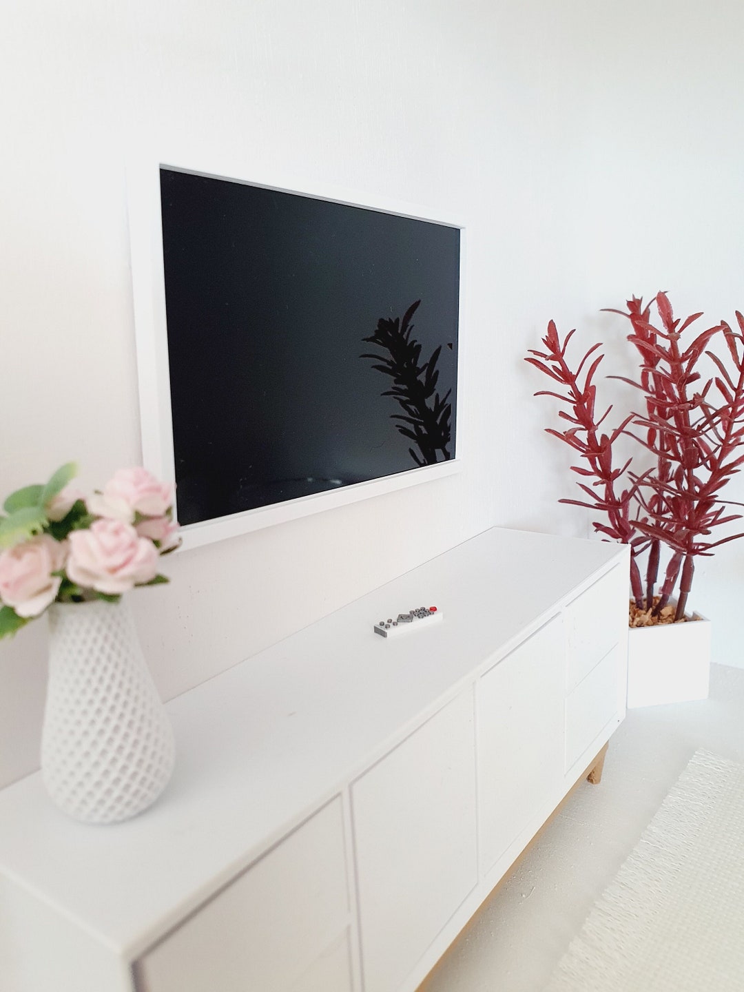 Dolls House Modern Flatscreen Television, With Remote Control ...