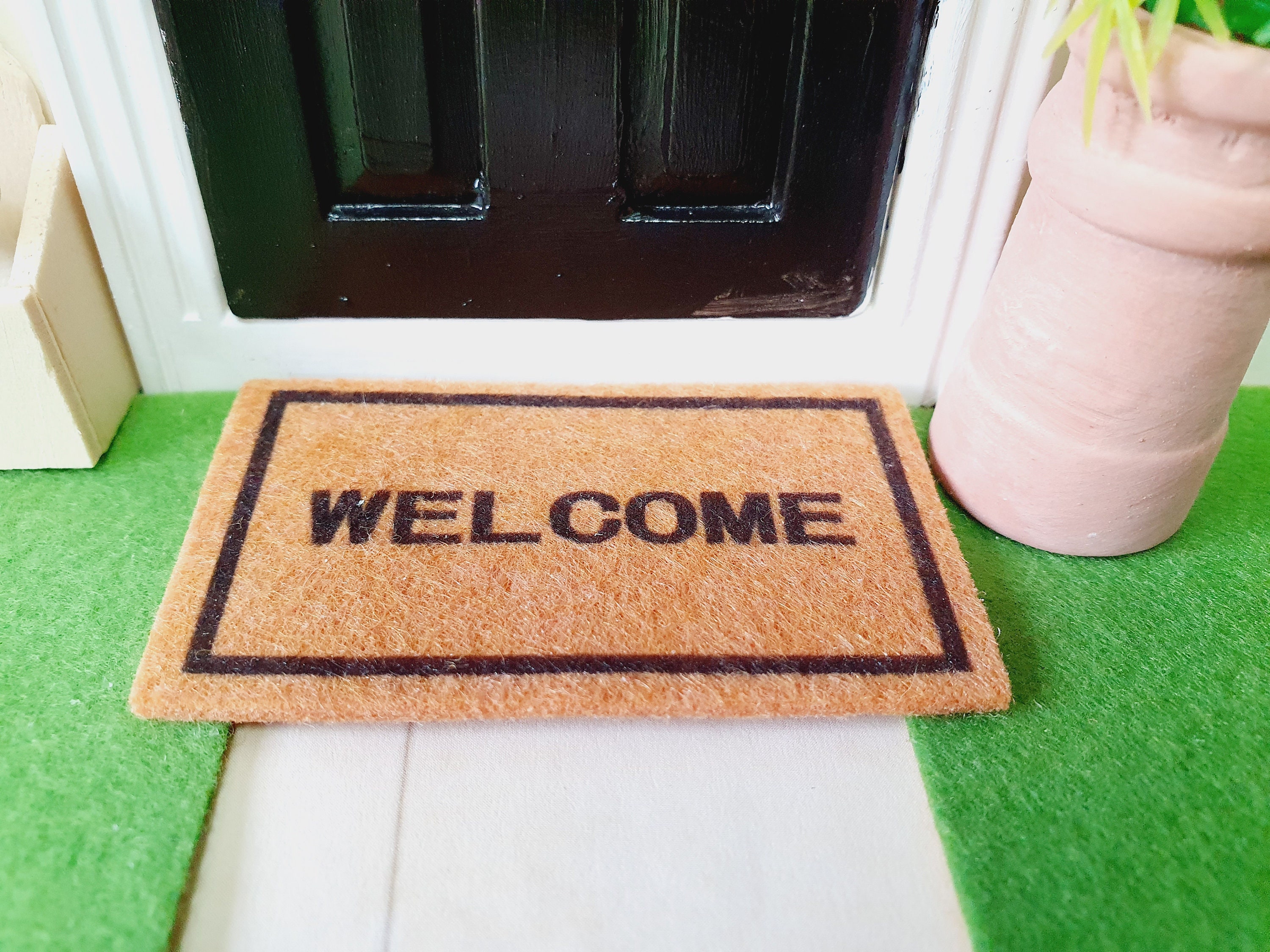 Dolls House Fabric Door Mat 1:12th Scale, Miniature Mat - Etsy UK