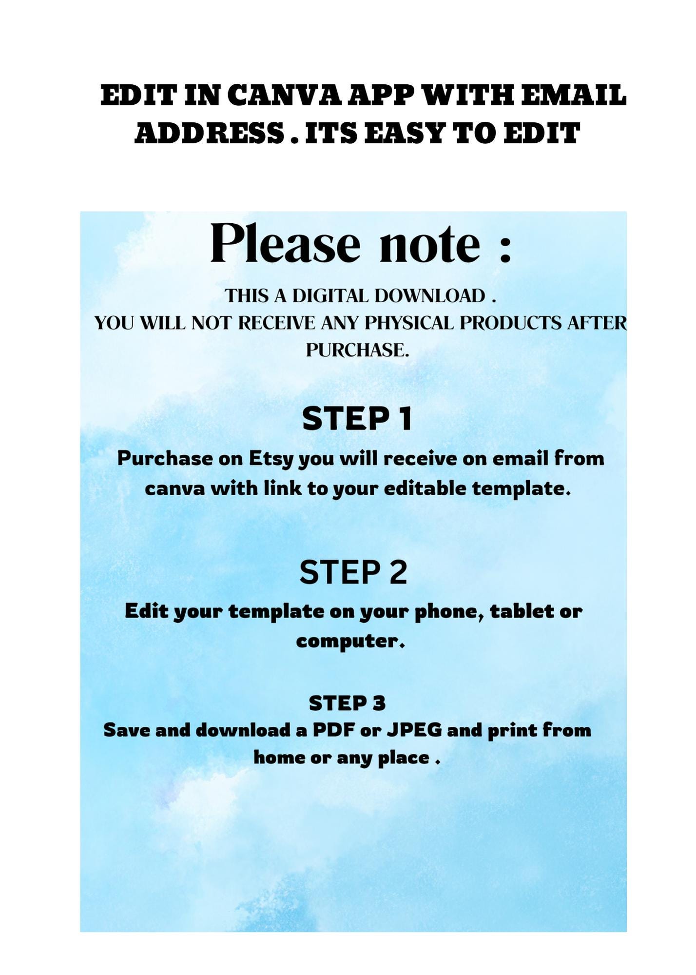 NUMBERBLOCKS Invitation Template Card . Editable Card Easily Edit in ...