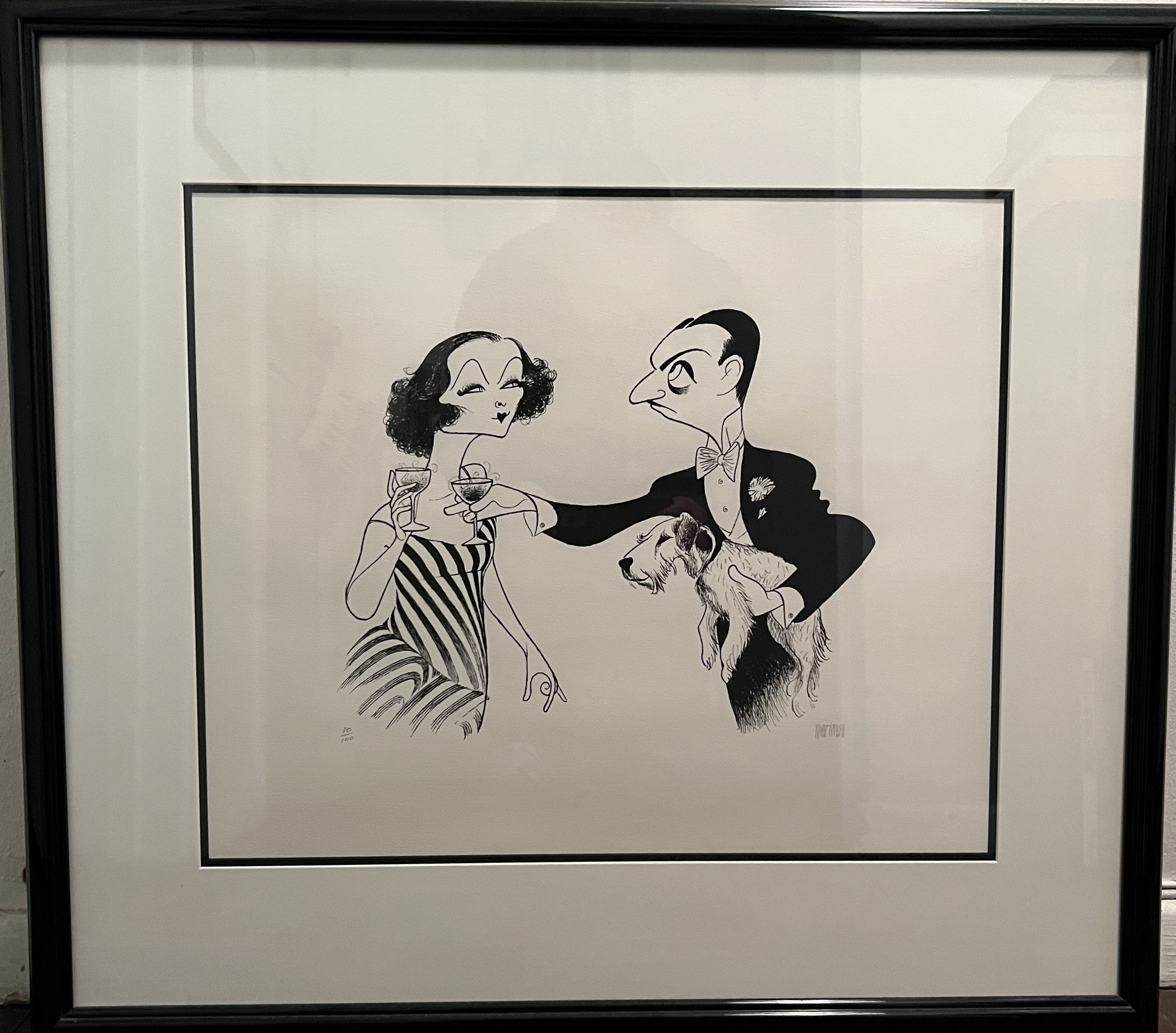 RARE Al Hirschfeld the Thin Man Hand-signed Limited Edition Lithograph ...