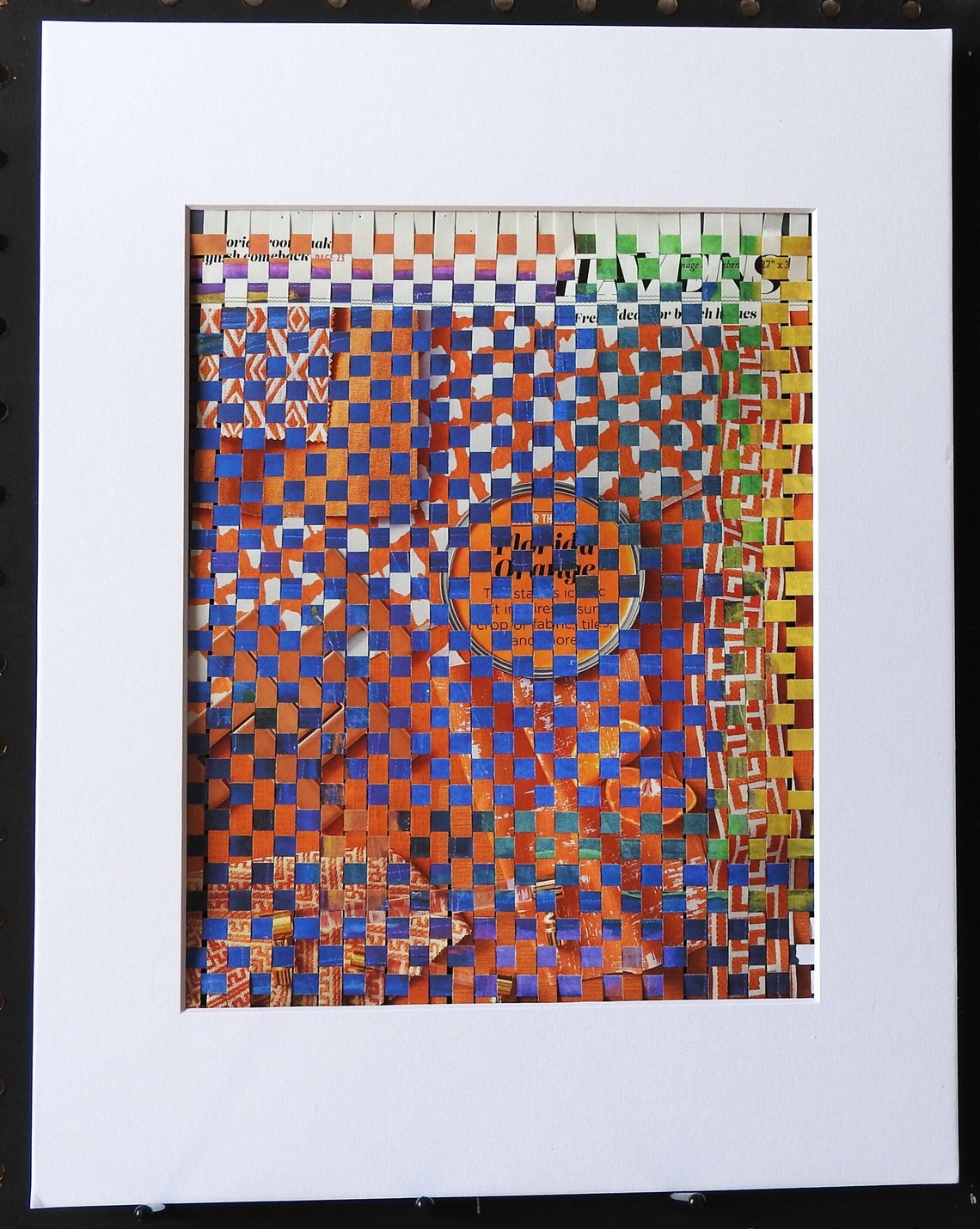 Woven Paper Paper Weaving Collage Recycled Magazine - Etsy