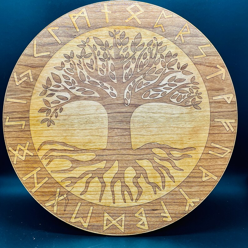 Rune Casting Board Altar Tree of Life Scrying 24 | Etsy