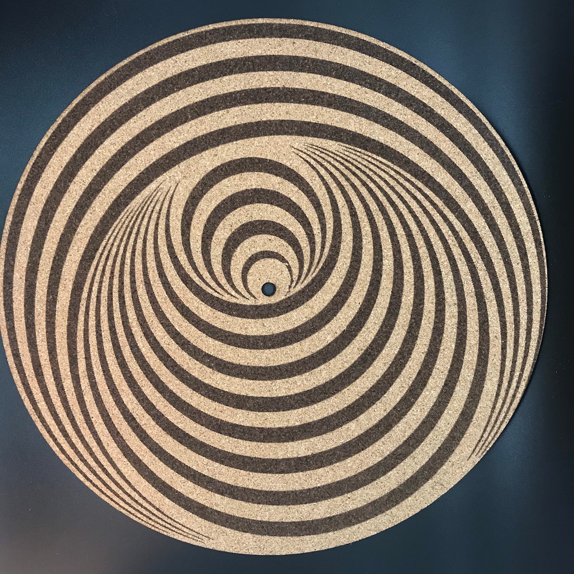 Cork Turntable Vinyl Record Slip Mat Vertigo Swirl - Etsy UK