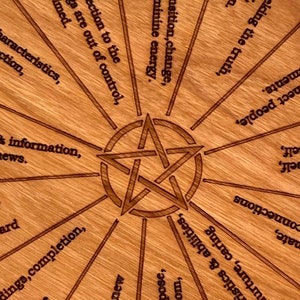 Witch rune Casting Board With Meanings Reading Scrying 13 Witches Rune ...