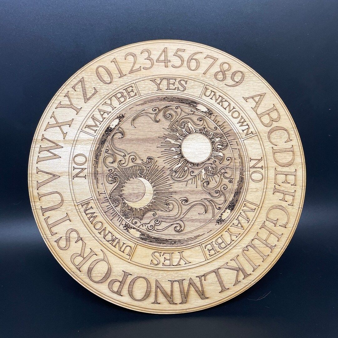 Pendulum Board | Crystal Reading | Scrying | Sun/moon/swirl| Laser ...