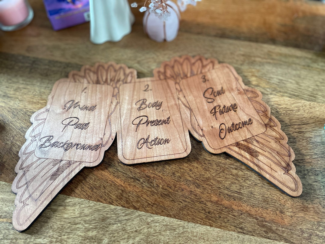 Angel Card Spread Board Display Wooden Laser - Etsy