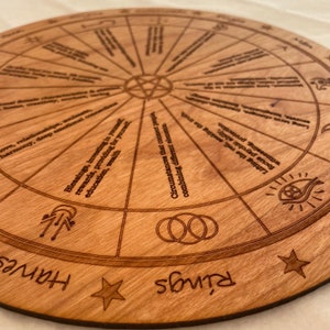 Witch rune Casting Board With Meanings Reading Scrying 13 Witches Rune ...