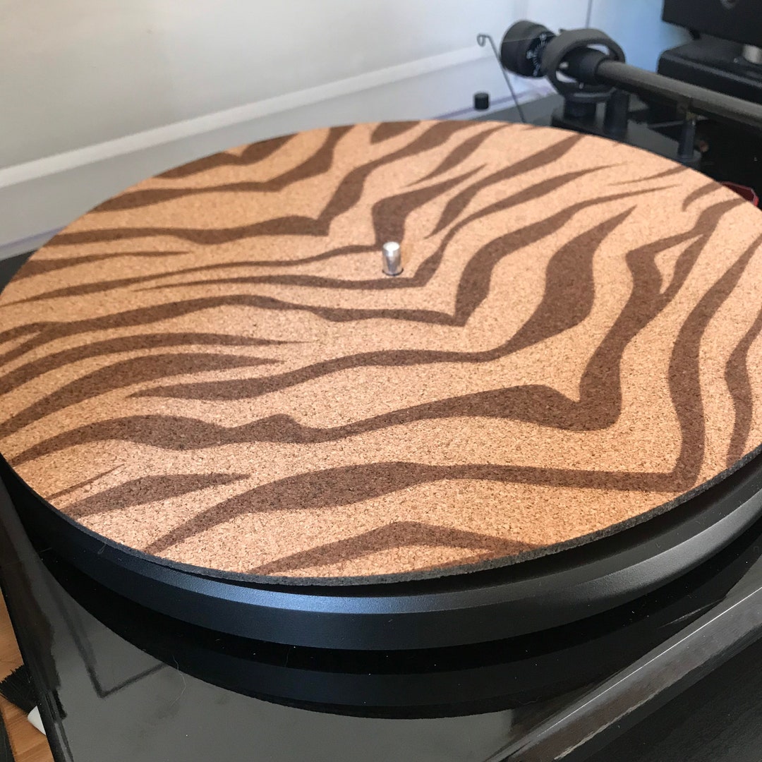 Cork Turntable Slip Mat | Animal Design| Tiger | Laser Etched | Laser ...