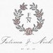 Rose Wedding Logo With Monogram, Wedding Logo Design, Wedding Monogram ...