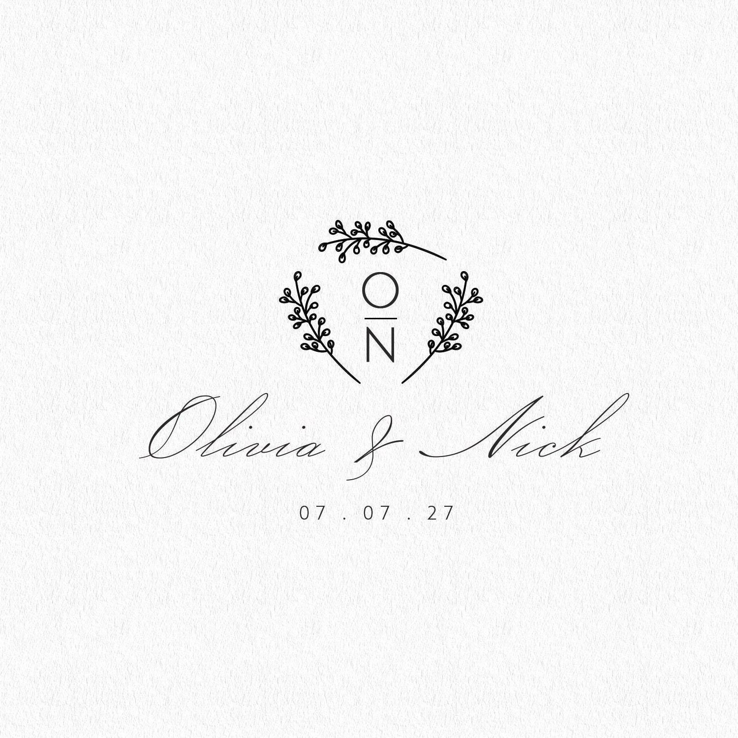 Wedding Logo With Monogram, Wedding Logo Design, Wedding Monogram ...